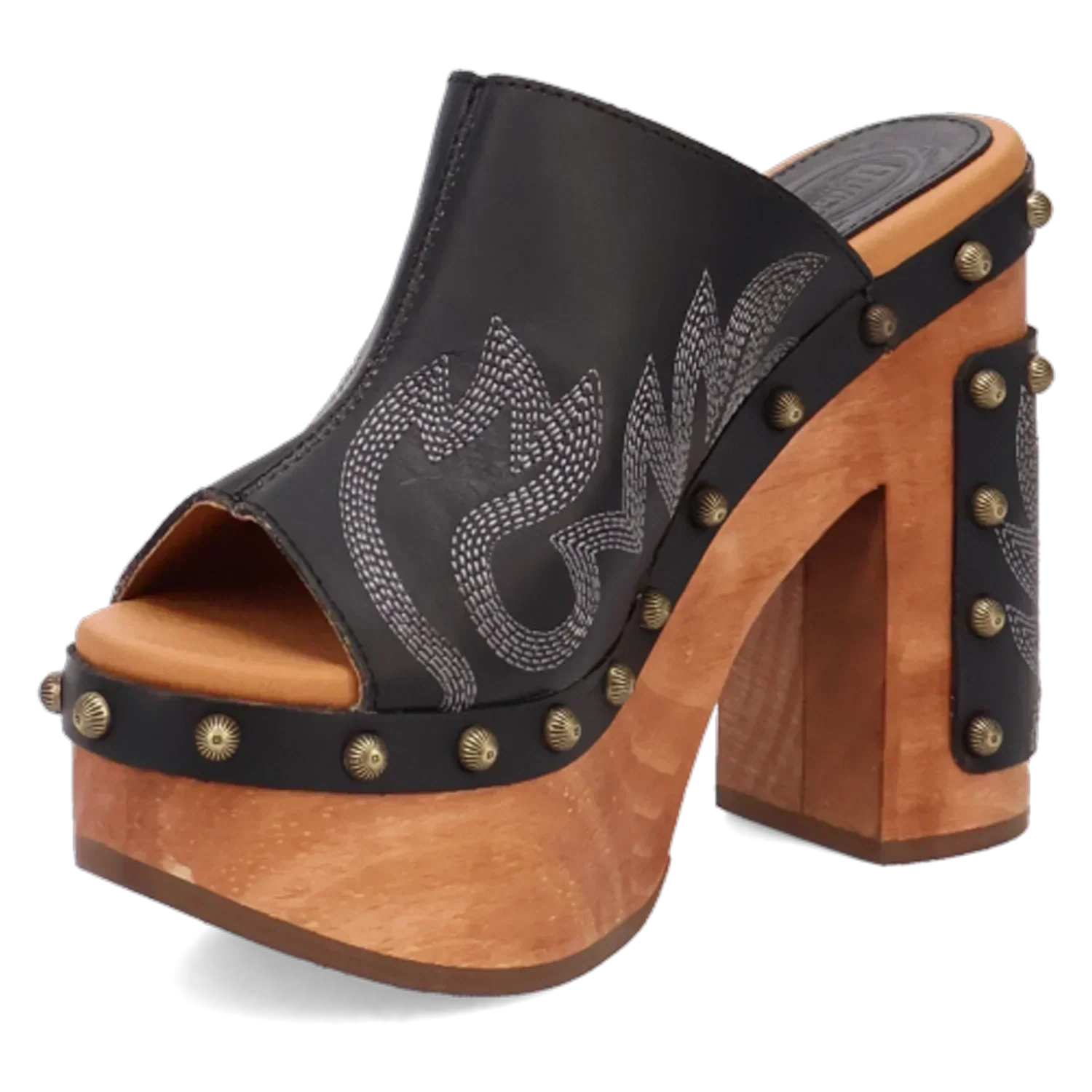 Dingo Free Spirit Women’s Wooden Sandals – Western Mule with Desert Sw ...